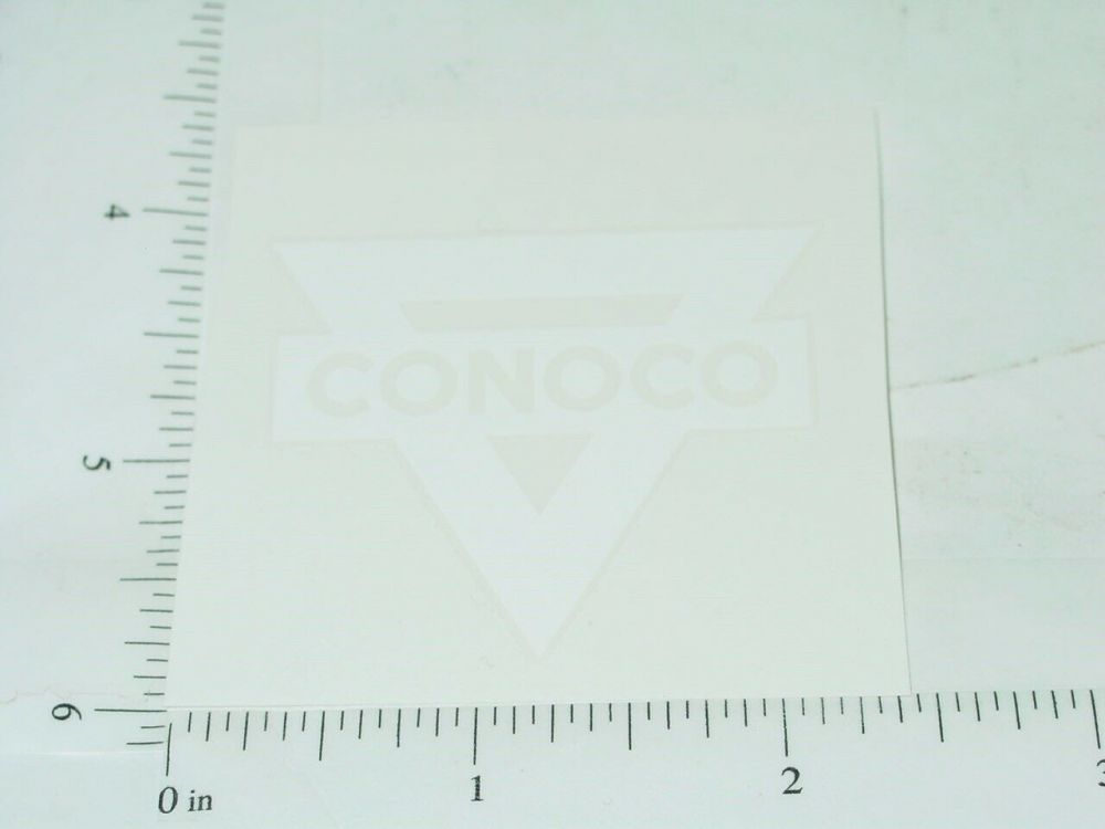 2" Wide White Conoco Sticker - Toy Decals - Gasoline Alley Toys
