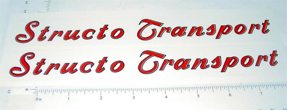 Structo Transport Semi Trailer R/B Stickers - Toy Decals - Gasoline ...