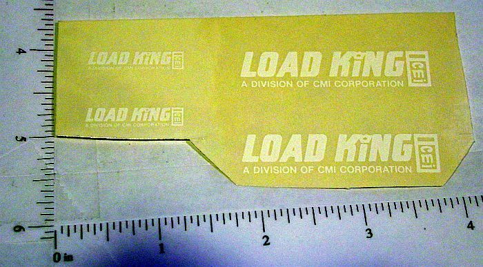 Custom White Load King Sticker Pair - Toy Decals - Gasoline Alley Toys