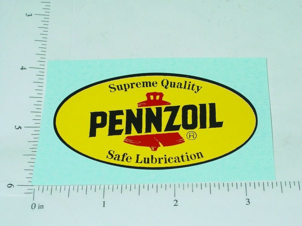 2" Pennzoil Motor Oil Oval Sticker - Toy Decals - Gasoline Alley Toys
