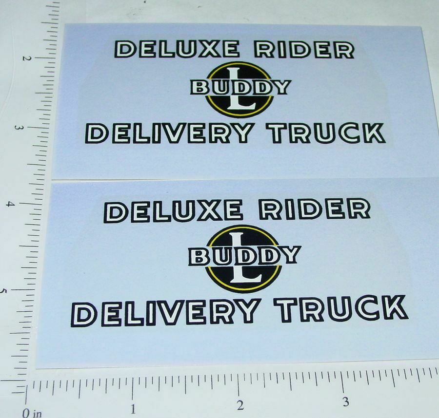 Pair Buddy L Deluxe Rider Delivery Truck Stickers - Toy Decals ...
