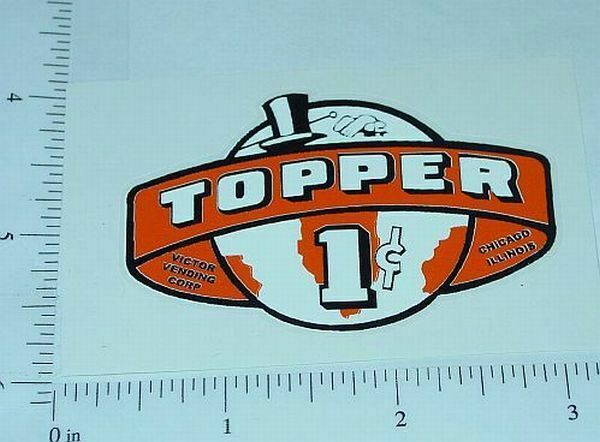 One Cent Orange Topper Vending Machine Sticker V-3 - Toy Decals ...