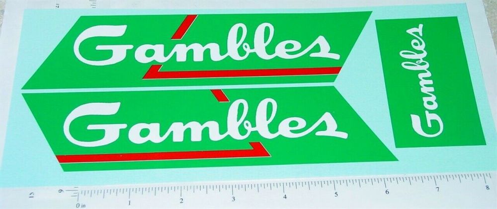 Wyandotte Gambles Stores Semi Truck Sticker Set - Toy Decals - Gasoline ...