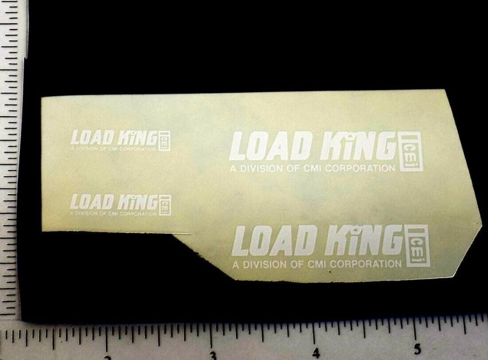 Custom White Load King Sticker Pair - Toy Decals - Gasoline Alley Toys