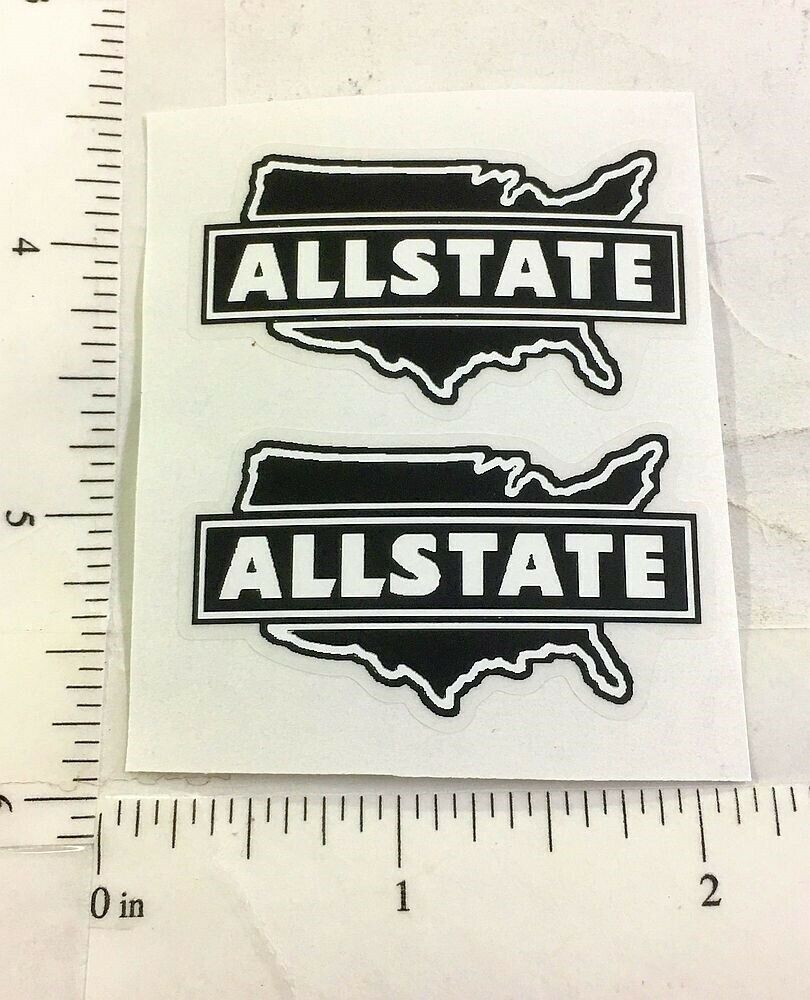 Pair Marx Allstate Black/White Door Logo Stickers - Toy Decals ...