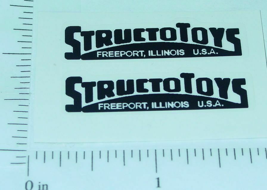 Pair Structo Toys Black Door Logo Stickers - Toy Decals - Gasoline ...